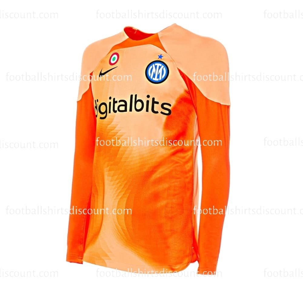 Inter Milan Goalkeeper Orange Adult Football Shirts Discount Shirt 2022/23
